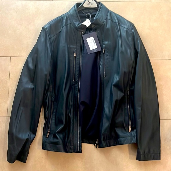 Ermenegildo Zegna | Jackets & Coats | Zegna Leather Jacket New With ...